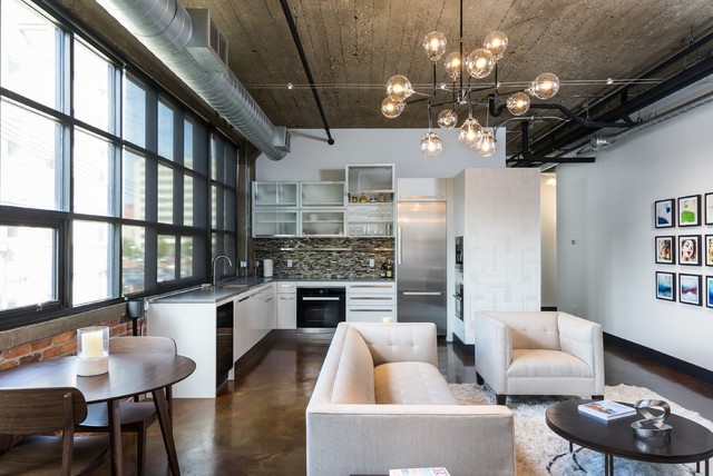 Industrial Loft Kitchen - Industrial - Kitchen - Detroit - by Dwell ...