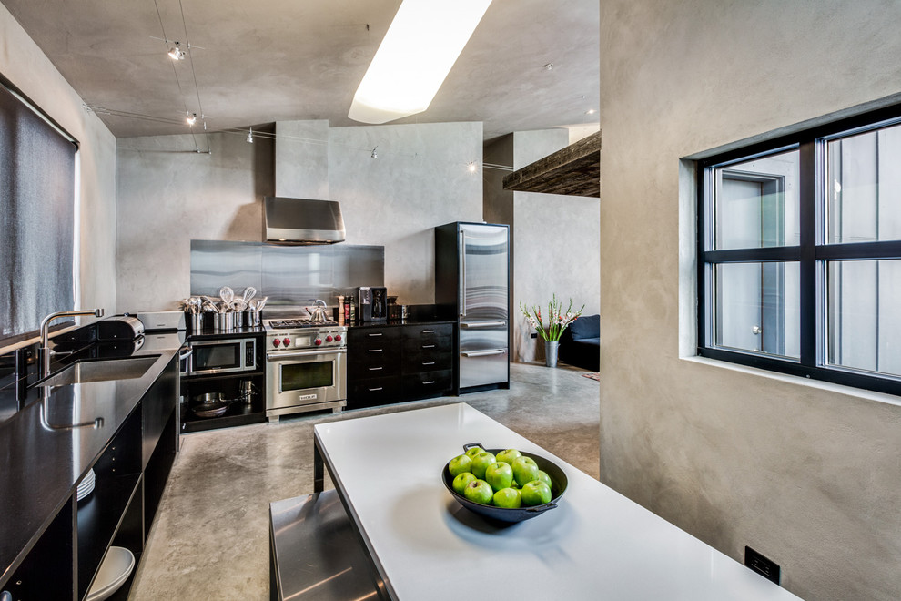 Industrial style home. American Clay Walls - Industrial - Kitchen ...