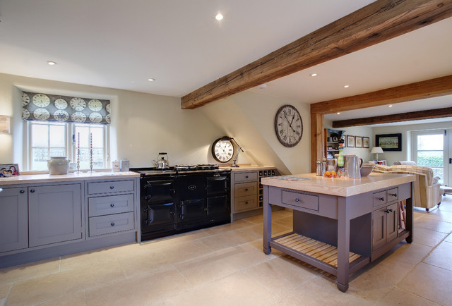 Inframe Shaker Kitchen Painted in Farrow and Ball Mouse's Back and ...