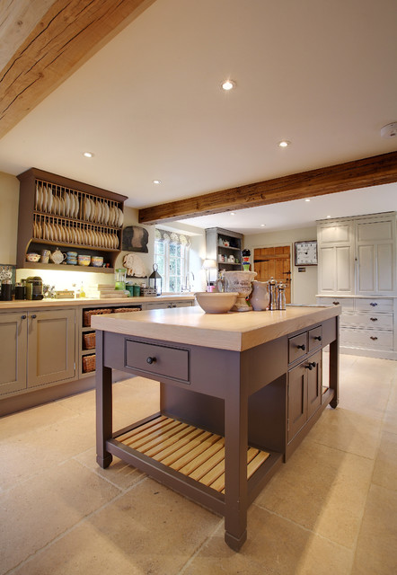 Inframe Shaker Kitchen Painted in Farrow and Ball Mouse's Back and ...
