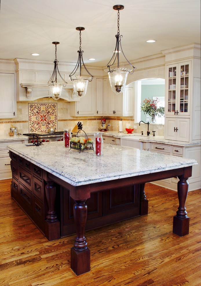 Inset Cabinets in a "Stain and Glaze” Finish - Traditional - Kitchen ...