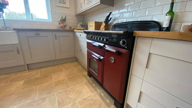 Inviting Country Kitchen with Oak Worktops - Traditional - Kitchen ...