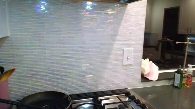 Stained Glass Tile Backsplash Colored Glass Backsplash In New York