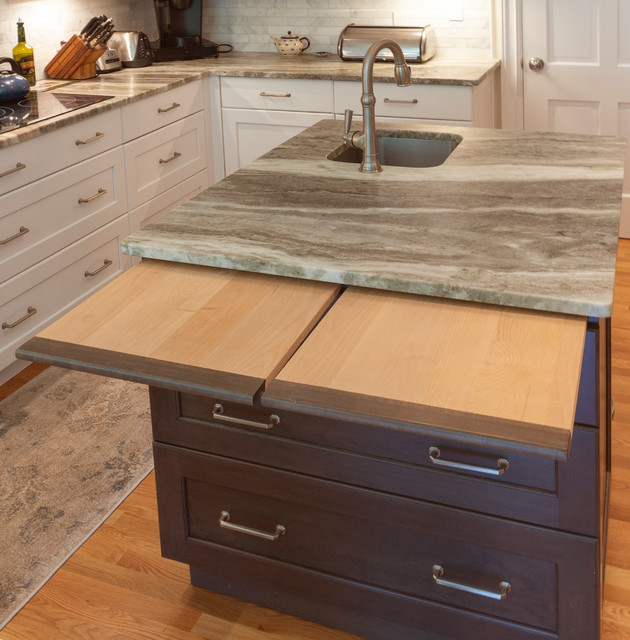 Island details...the undercounter pullout cutting boards - Transitional ...
