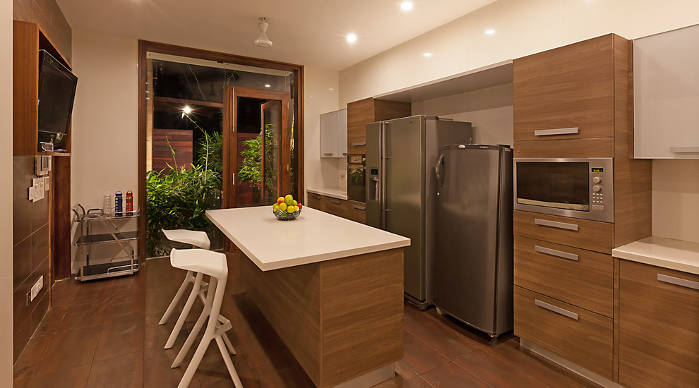 J Residence - Contemporary - Kitchen - Delhi - by Kumar Moorthy ...