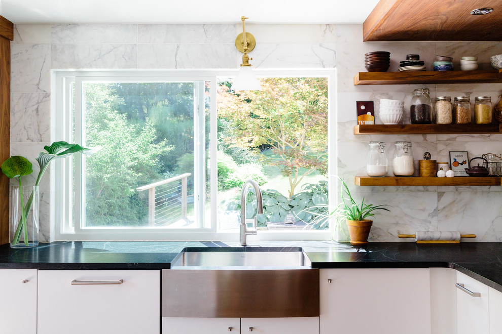 Jamaica Plain Kitchen + Dining Renovation - Contemporary - Kitchen ...