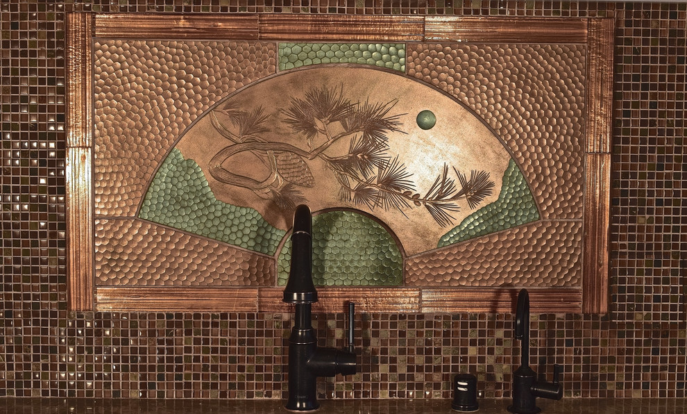 Japanese Art Backsplash - Asian - Kitchen - San Francisco - by Susan ...