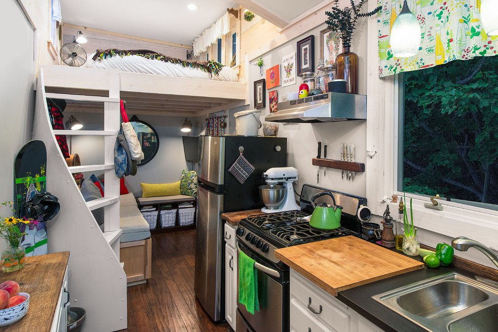 Jericho, VT Tiny Home - Rustic - Kitchen - Burlington - by Ryan Bent ...