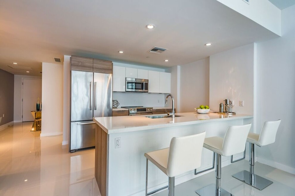 Kai Bay Harbor, Model Unit - Contemporary - Kitchen - Miami - by Cynthia Kriz Design | Houzz