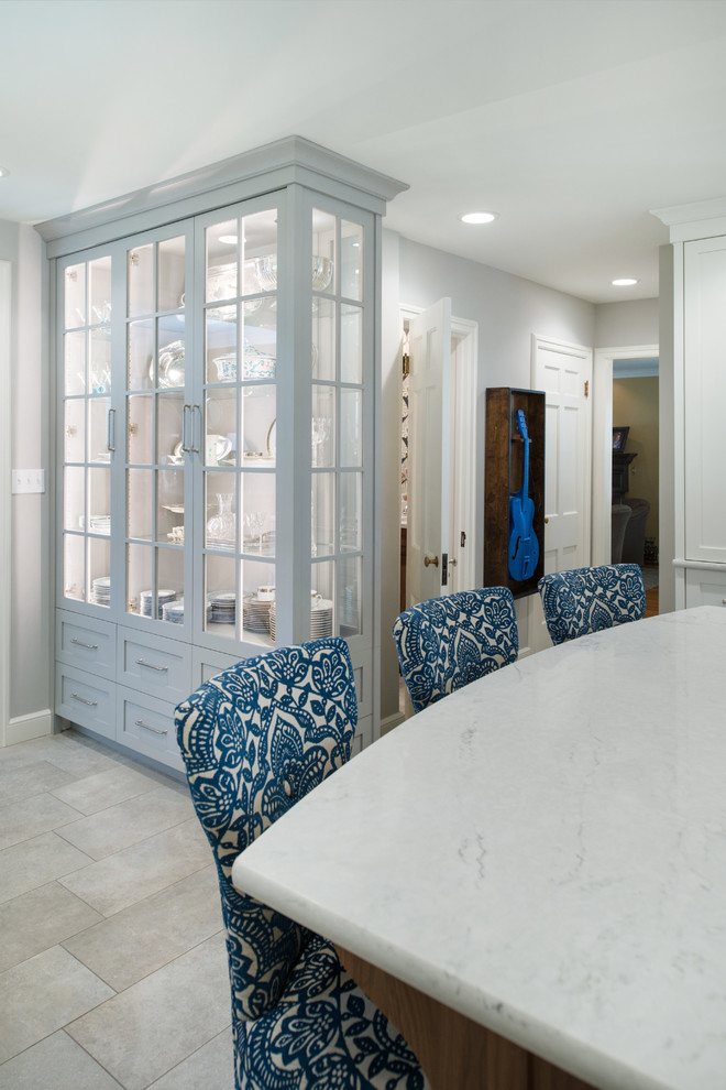 Kansas City Family's Transitional Kitchen and Accent Bathroom ...