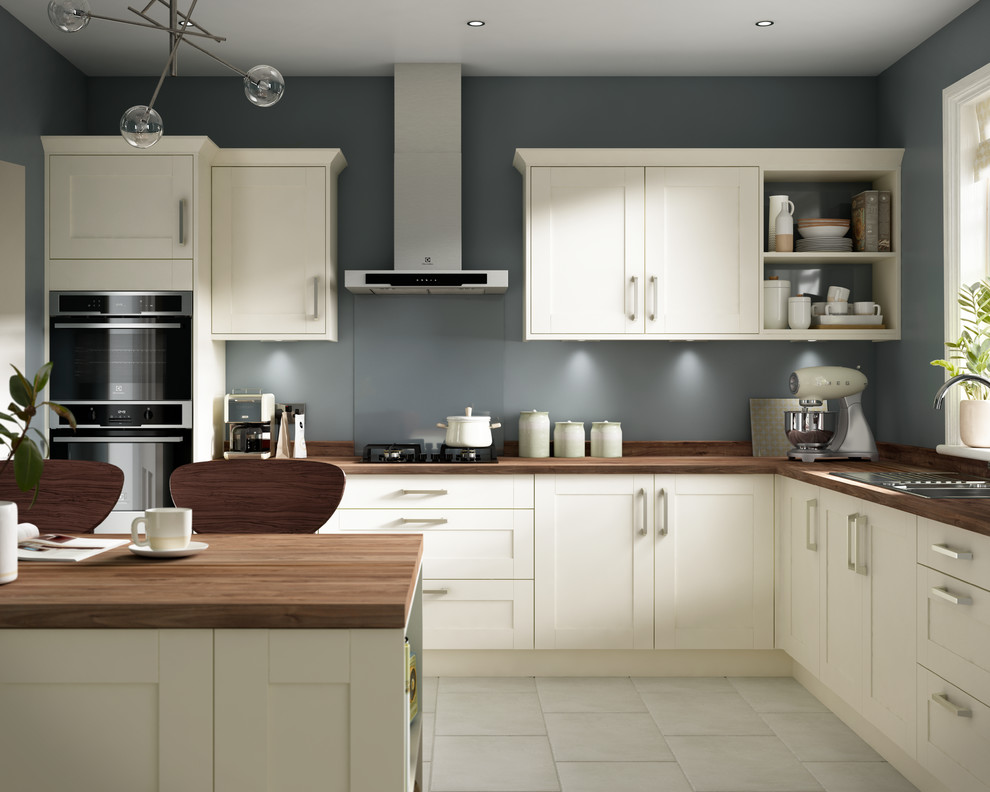 Kendal Cream Walnut Kitchen - Traditional - Kitchen - Other - by Wickes ...