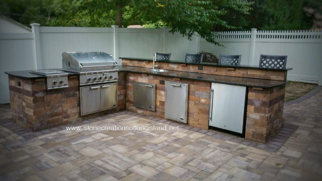 Kings Park, N.Y 11754 Outdoor Living Paver Patio & Kitchen Island ...