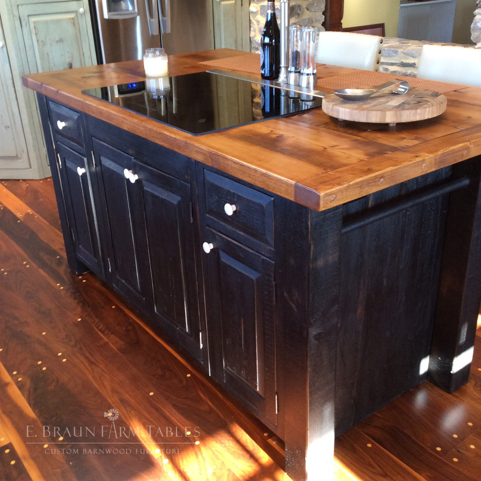 Kitchen #10 - Reclaimed Barn Wood Kitchen in Historic Farmhouse ...