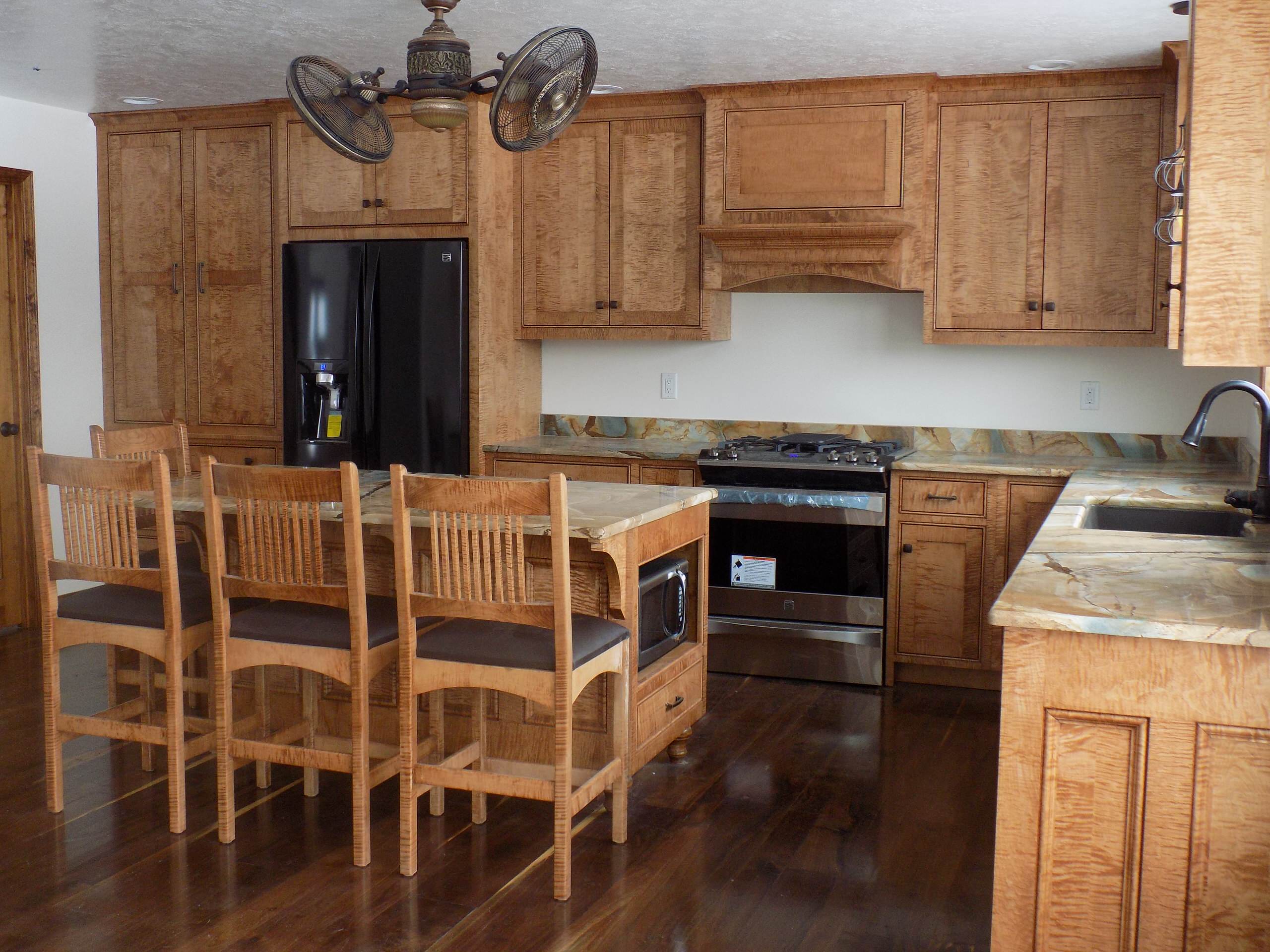Tiger Maple Wood Kitchen Cabinets | Cabinets Matttroy