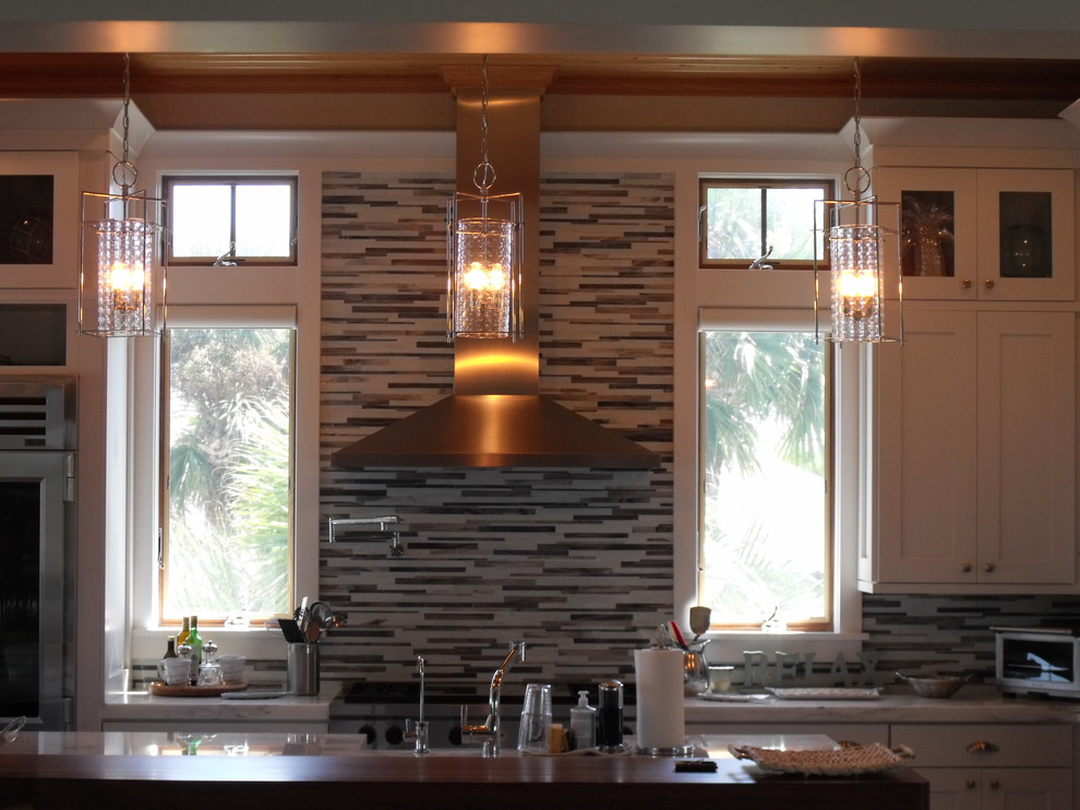 Kitchen Backsplash "Barcode" - Contemporary - Kitchen - Jacksonville ...