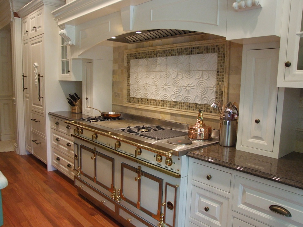 Kitchen backsplash using handmade and subway marble tile - Westfield ...