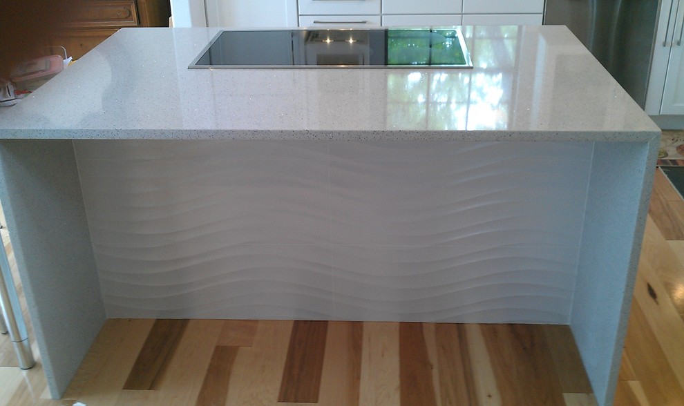 Kitchen Backsplash - Wave Panel Tile - Contemporary - Kitchen - Austin ...