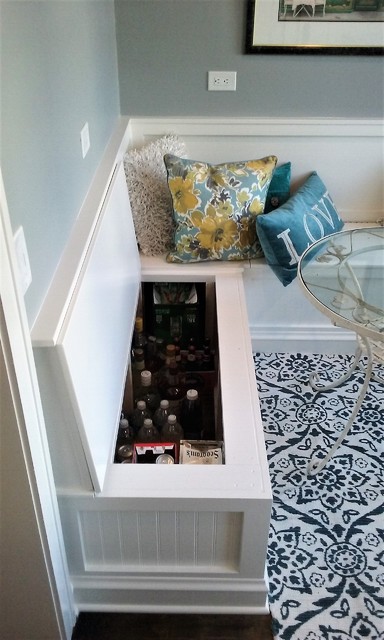 Kitchen built in , banquette with storage - Contemporary - Kitchen ...