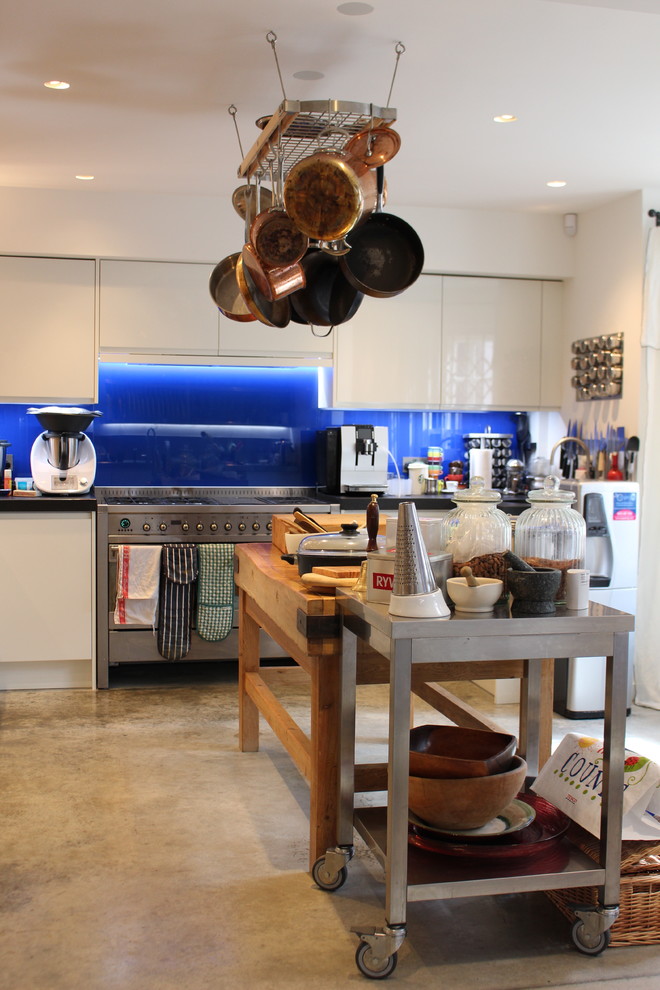 Kitchen Butchers' Rack with hidden loudspeakers - Eclectic - Kitchen ...