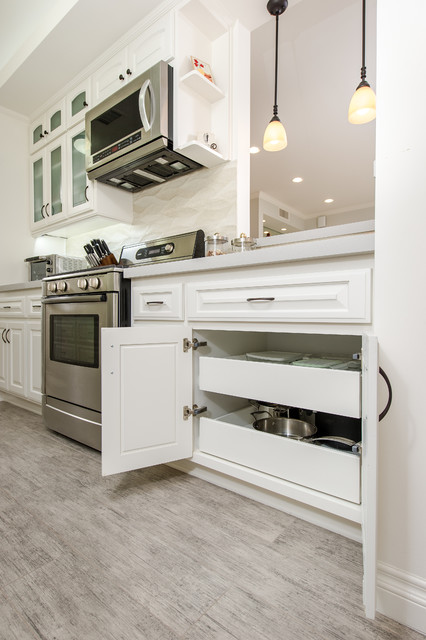 Kitchen - Cabinet Drawers Open - Traditional - Kitchen - Los Angeles ...