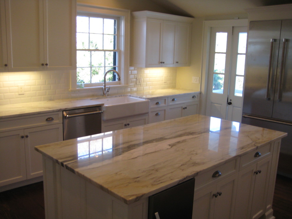 Kitchen: Calacatta Gold Marble - Traditional - Kitchen - New Orleans ...