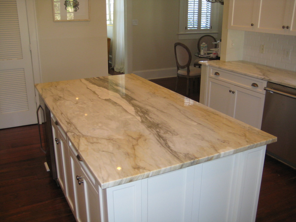 Kitchen: Calacatta Gold Marble - Traditional - Kitchen - New Orleans ...