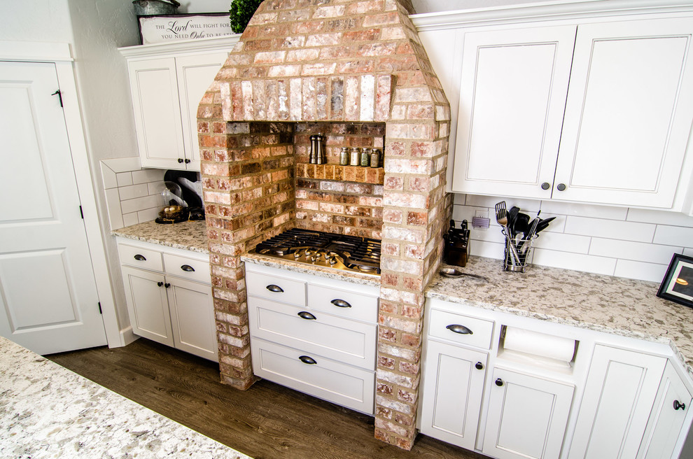 Kitchen - Closer look at brick range / hood - Craftsman - Kitchen ...