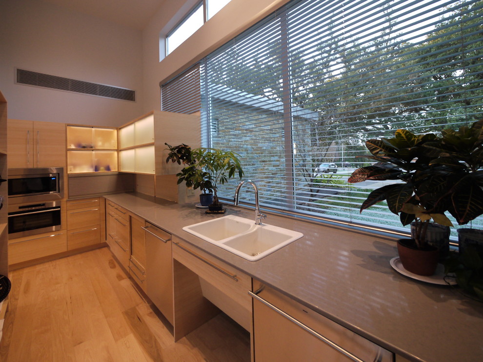 Kitchen Counter Along Front Wall - Modern - Kitchen - Houston - by User ...