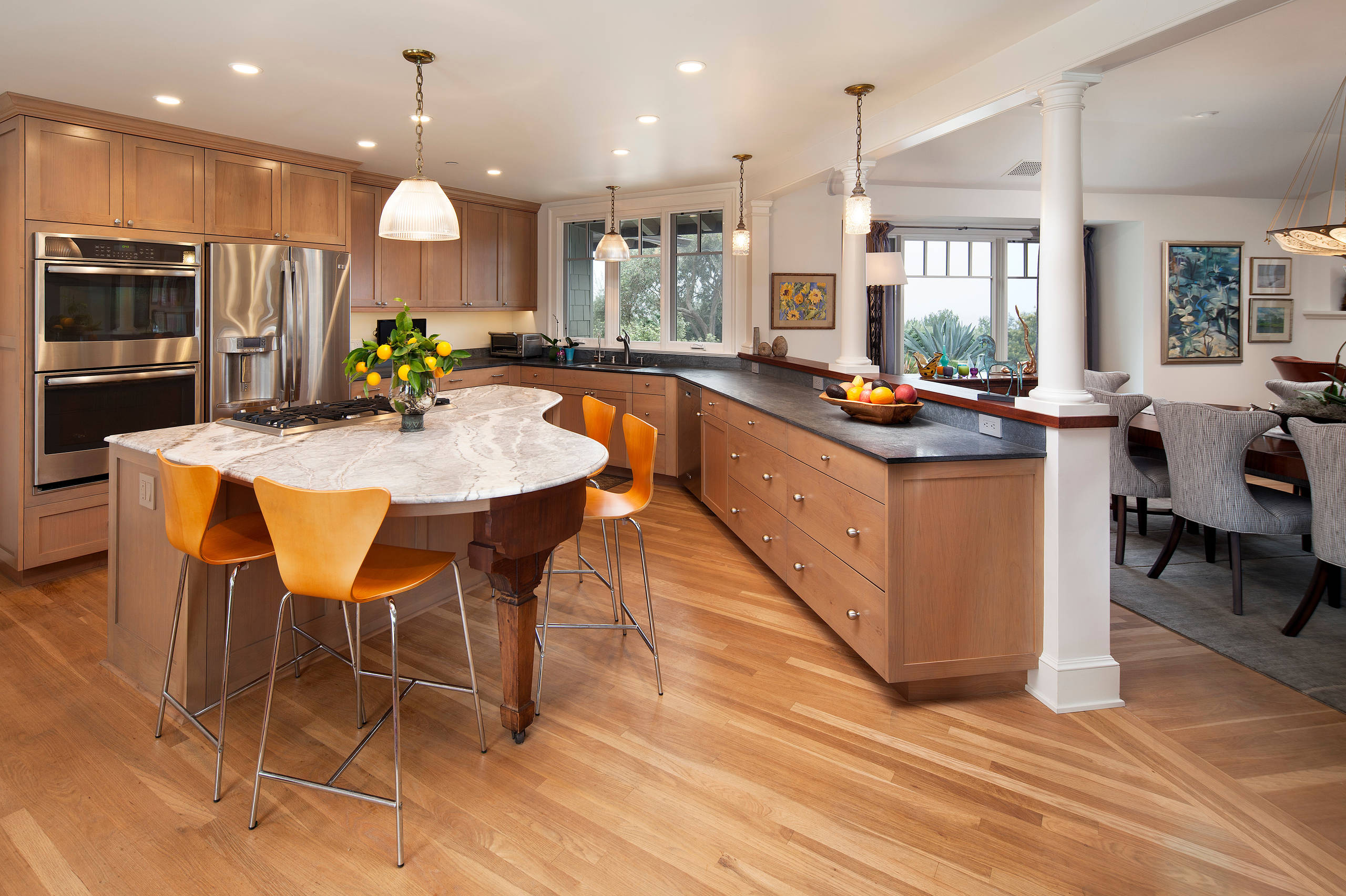 Straight Line Kitchen With Island