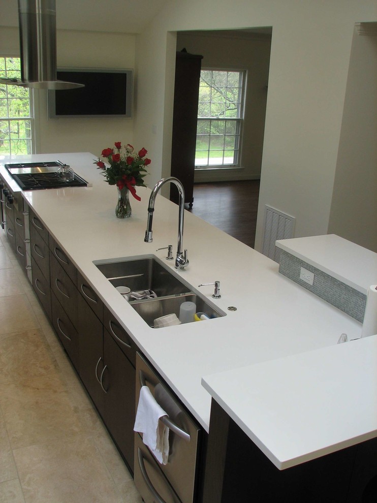 Kitchen done with White Zeus-Quartz (Silestone) - Modern - Kitchen ...
