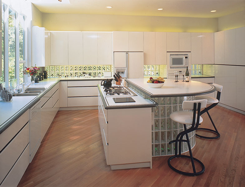 kitchen glass block - Contemporary - Kitchen - Other | Houzz
