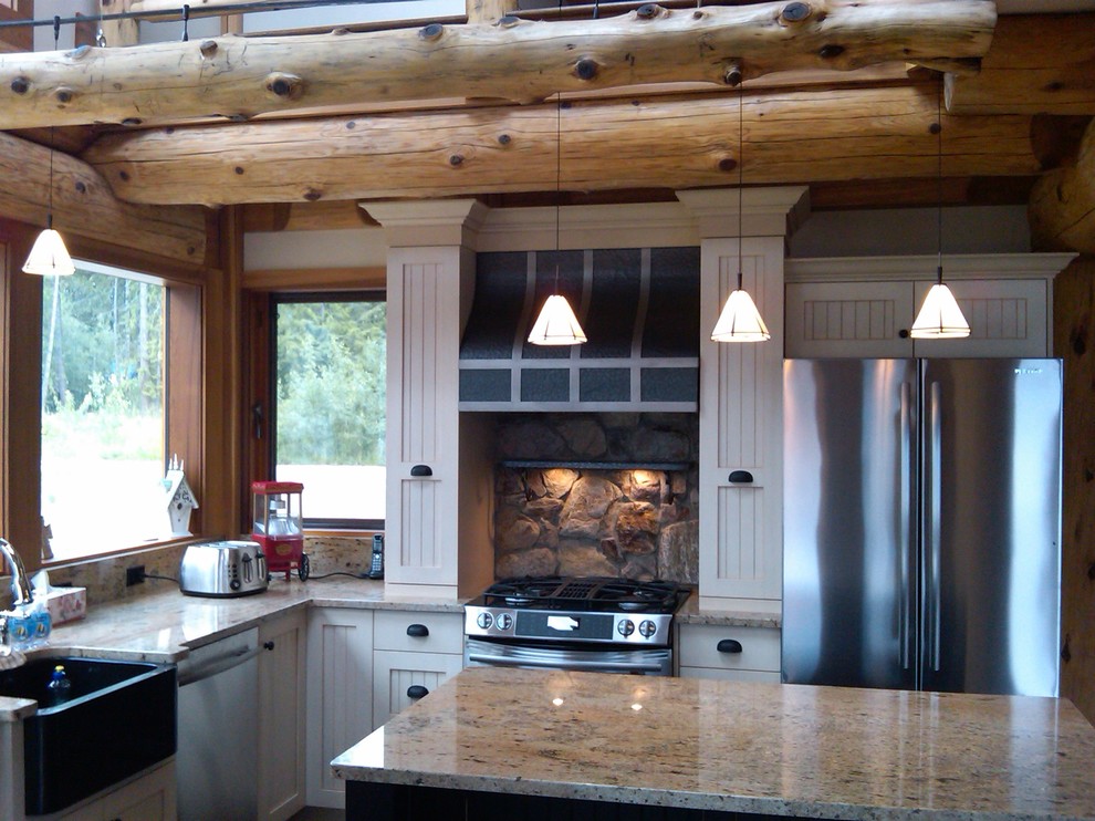 Kitchen ideas for log homes - Rustic - Kitchen - Calgary - by ...