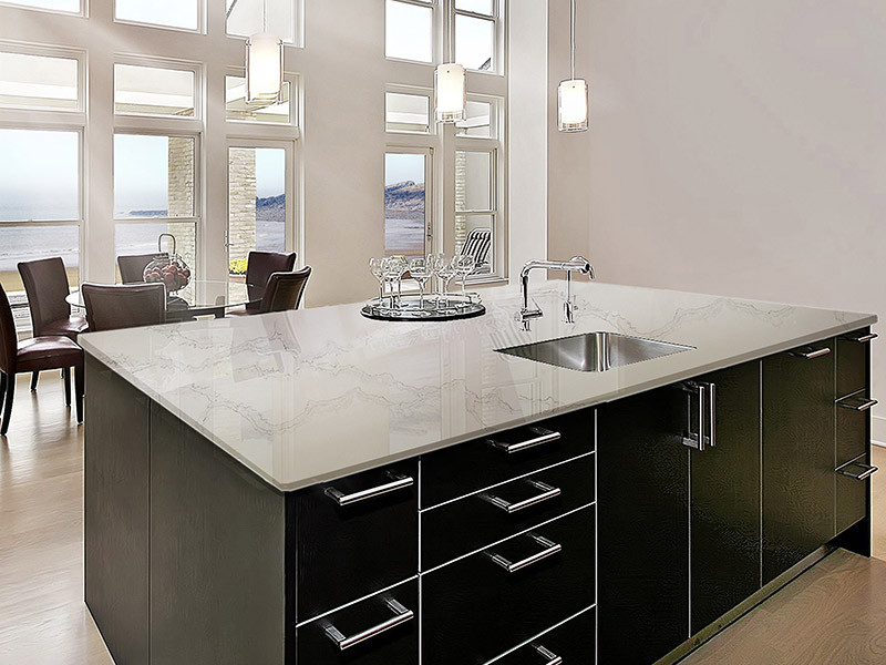 Kitchen Quartz Counter top Island - Modern - Kitchen - Las Vegas - by ...