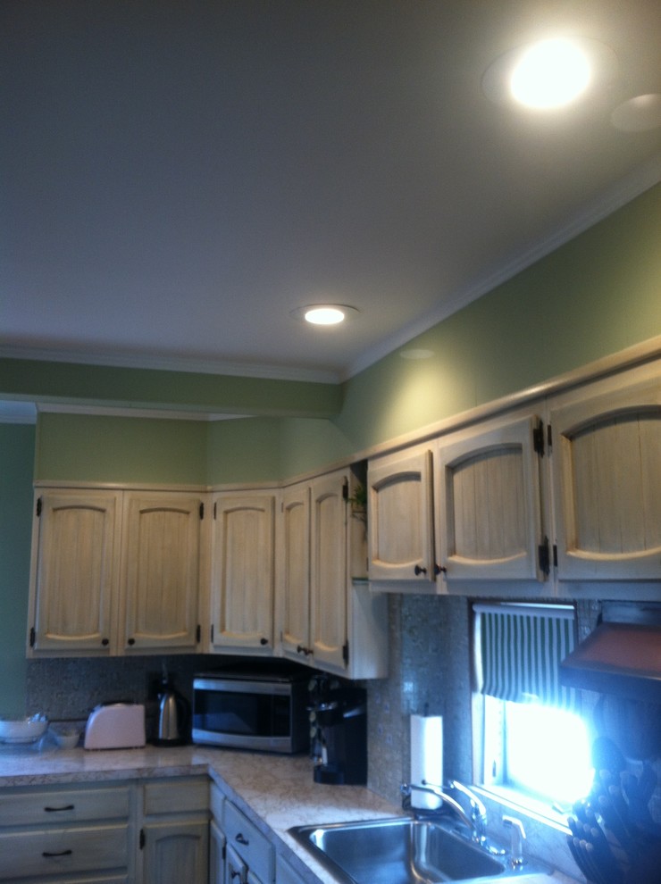 Kitchen Remodel: Drywall Ceiling, Paneled Walls, Lighting, Molding ...