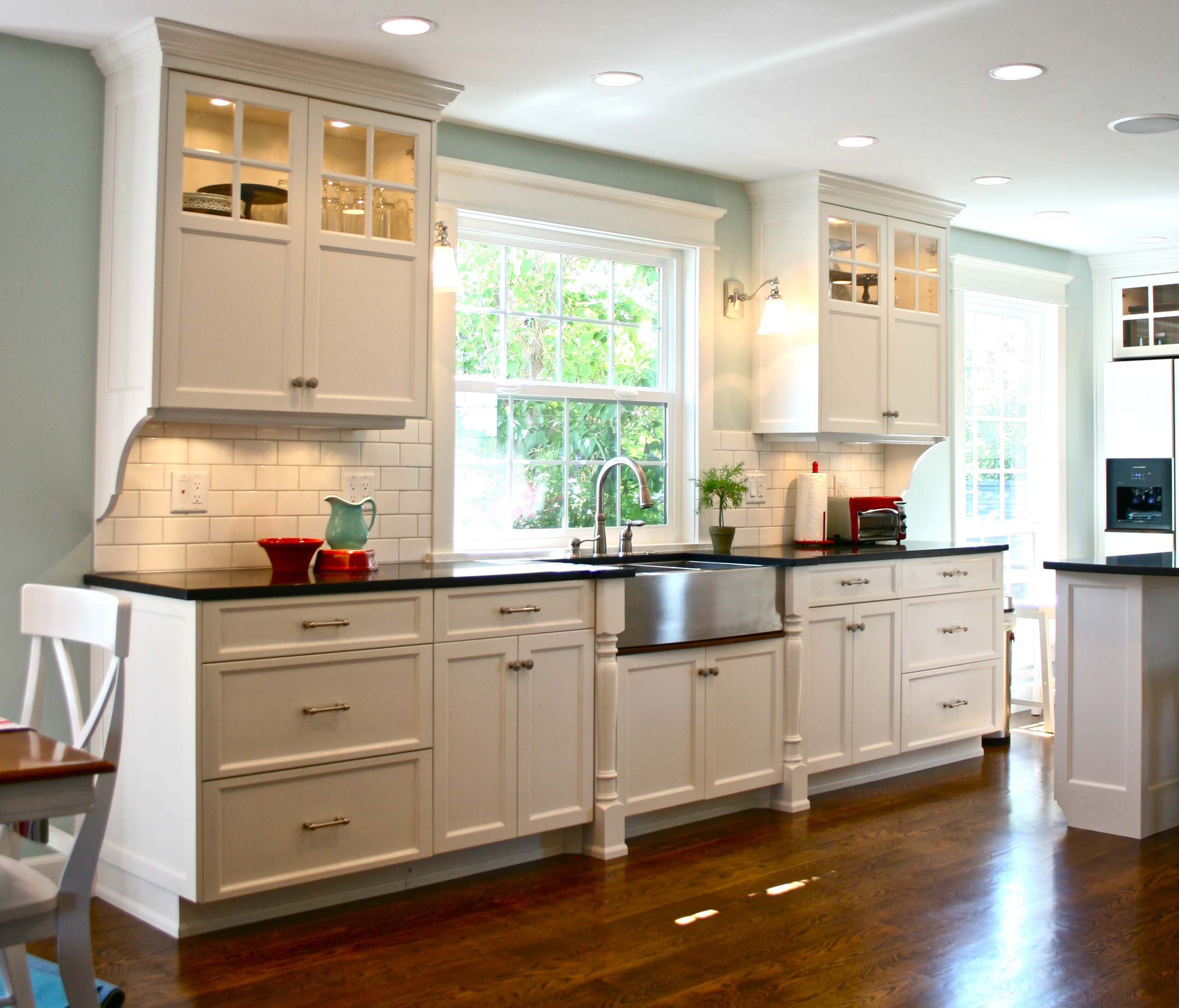 Partial Overlay White Cabinets | Cabinets Matttroy