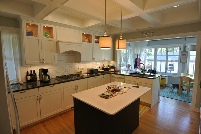 Kitchen Remodel with Custom Coffered Ceiling - Traditional - Kitchen ...