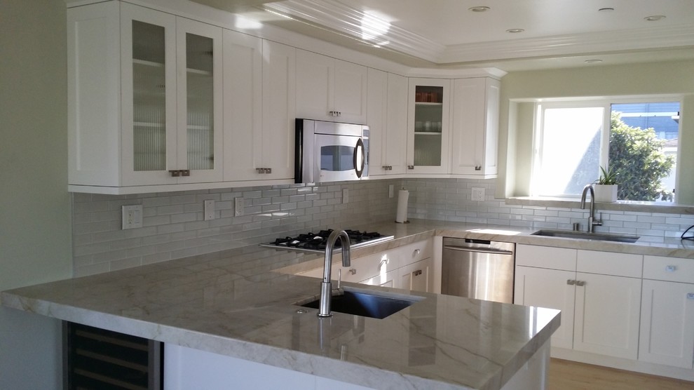 Kitchen Renovation of cabinets with full overlay and counter tops ...