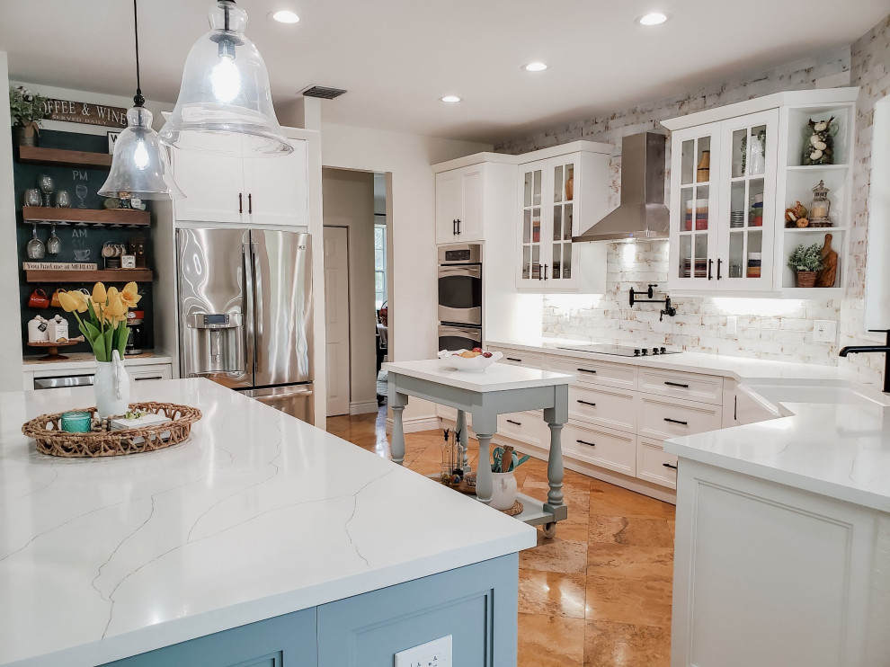 Kitchen Side View - Farmhouse - Kitchen - Miami - by All Wood Kitchens ...