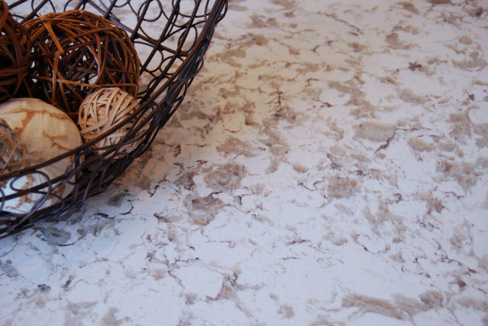 Kitchen - Vicostone Alaska White Quartz and Vicostone Smokey Quartz ...