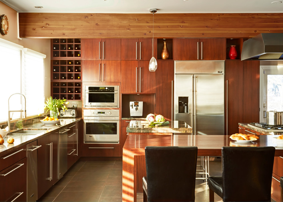 Kitchen View from Family Room - Contemporary - Kitchen - Chicago - by ...