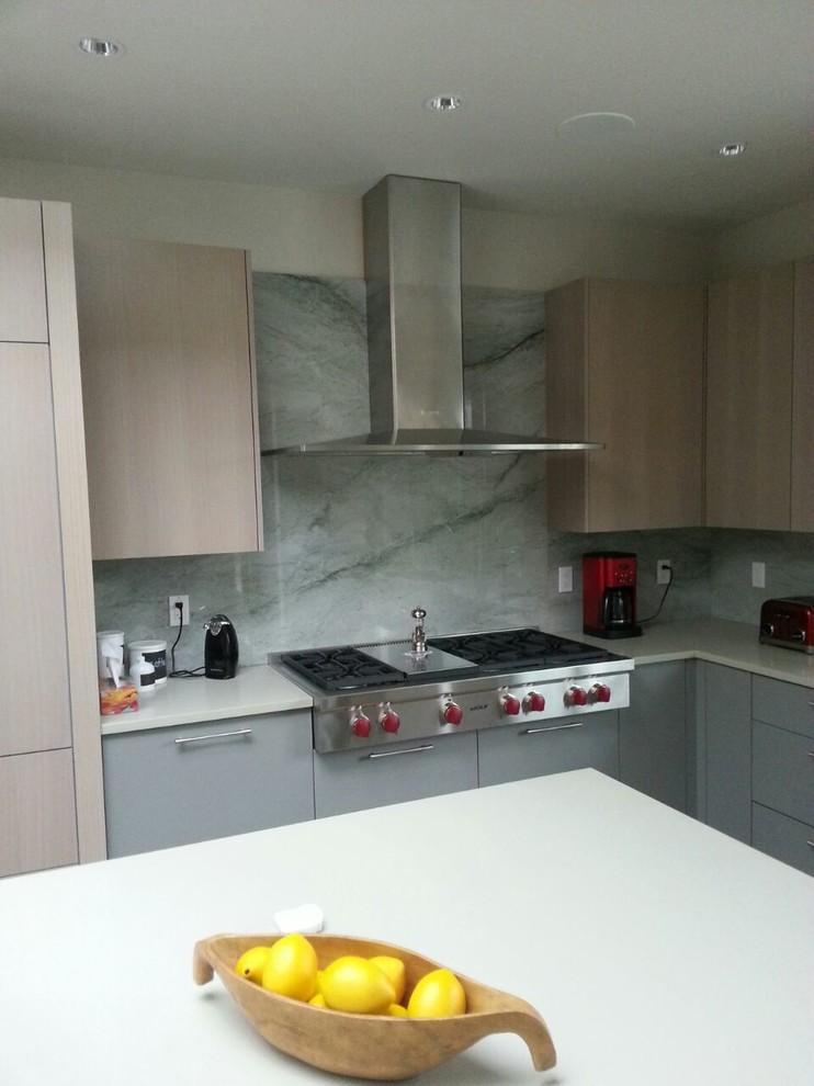 Kitchen with Cinder Caesarstone Countertops - Contemporary - Kitchen ...