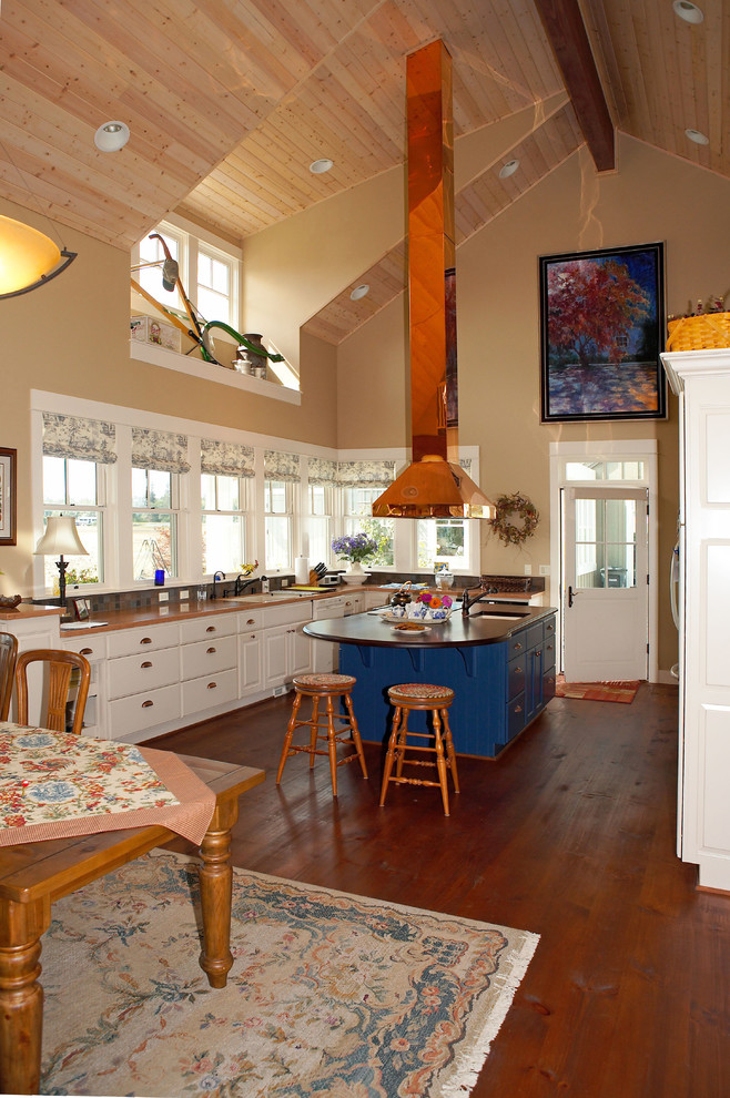 Kitchen with copper range hood. - Farmhouse - Kitchen - Seattle - by ...