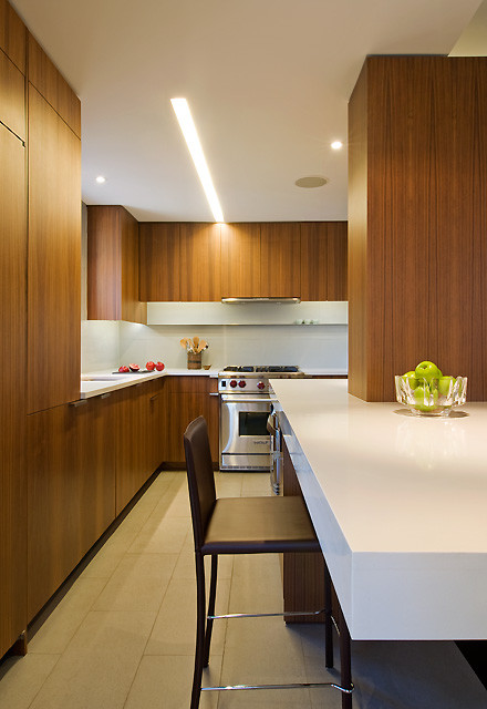 Kitchen with Floating Countertop - Modern - Kitchen - New York - by B ...