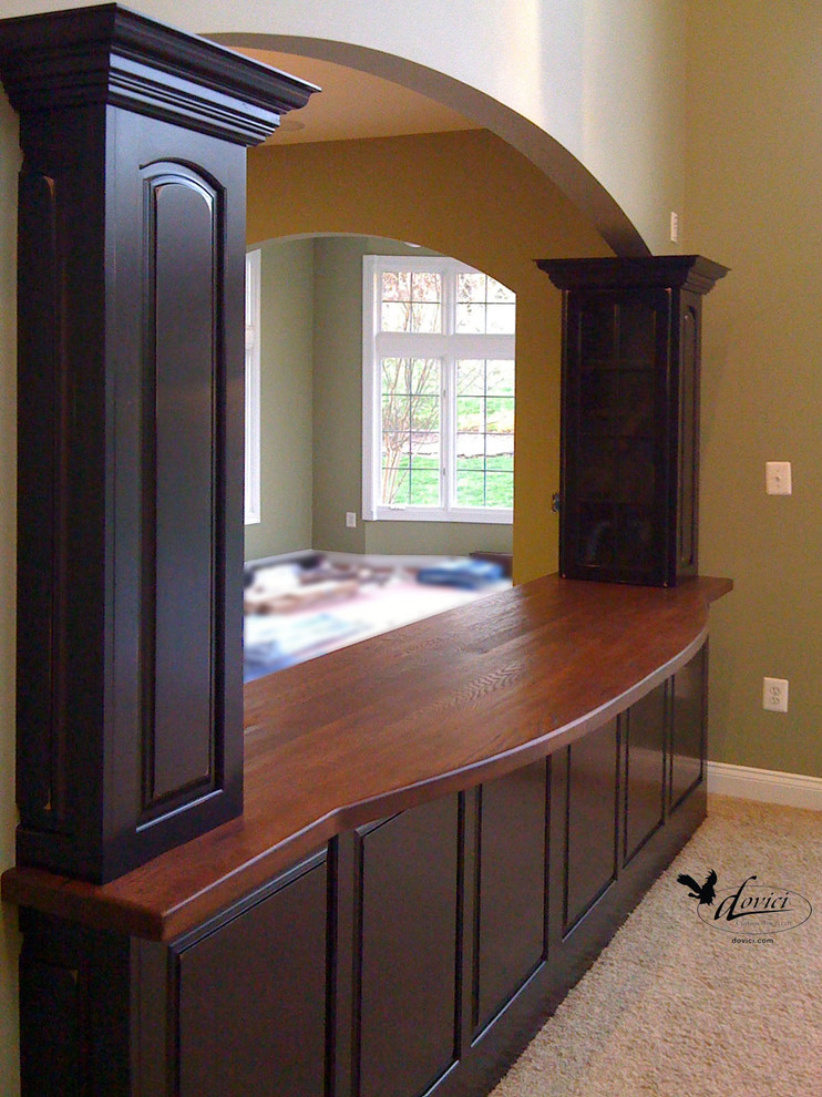 Kitchen with Innovative Pass-Through Storage Divider Between Kitchen ...