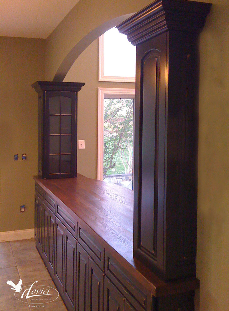 Kitchen with Innovative Pass-Through Storage Divider Between Kitchen ...