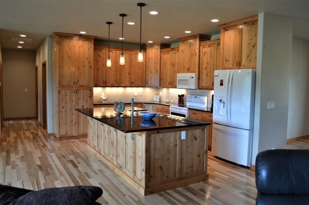 Knotty Alder Shaker Kitchen - Rustic - Kitchen - Portland - by User | Houzz