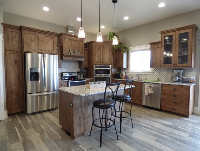 Knotty Alder Stained in Walnut - Arts & Crafts - Kitchen - Other - by ...