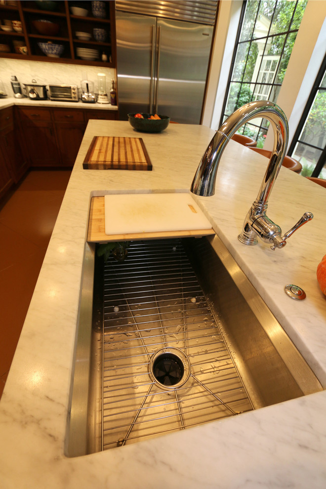Knotty Cherry and a Custom French Country Shelf Provide Rustic ...