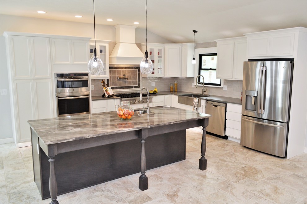 Kokomo, IN. Kountry Wood Products. Spacious White Maple Kitchen ...