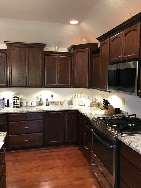 KraftMaid Cabinets- Hanley Roman Oak Cognac - Kitchen - Indianapolis ...